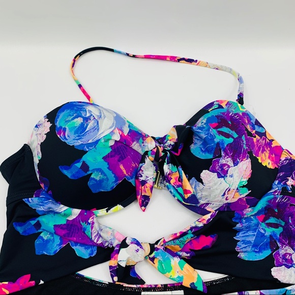Bar III | Swim | Bar Lll Keyhole Tech Floral One Piece Swimsuit | Poshmark